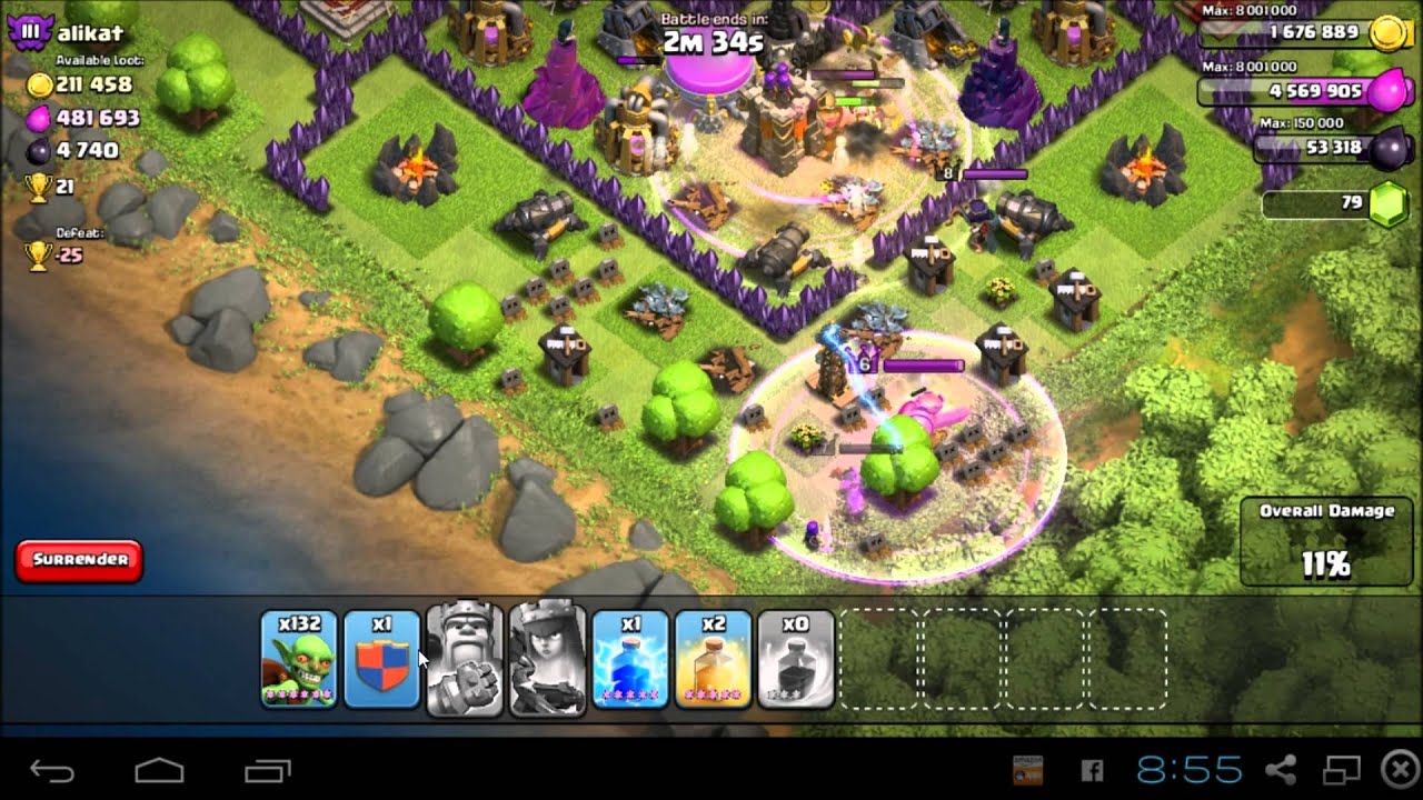 250 goblin attack! 600k+ resorces - YouTube