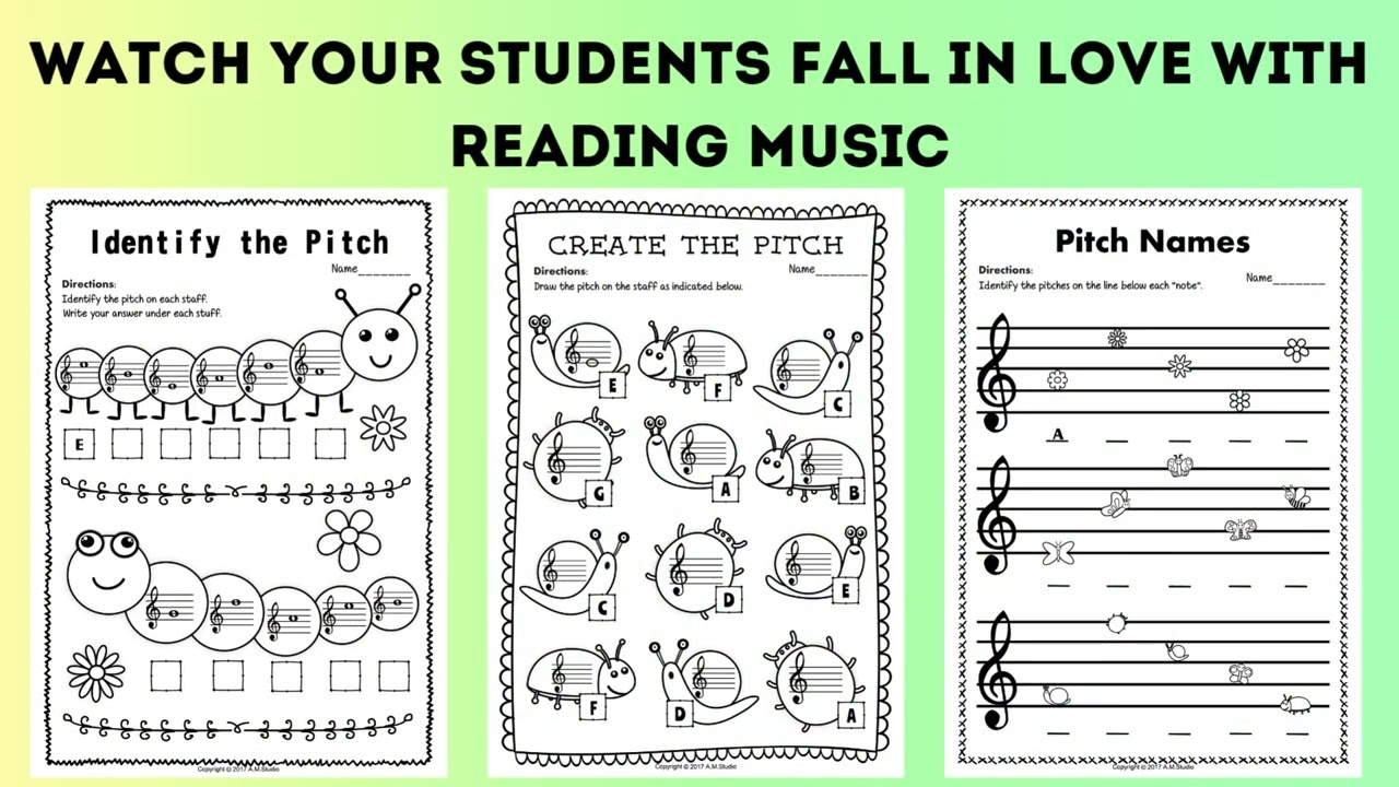 Treble Clef Worksheets
