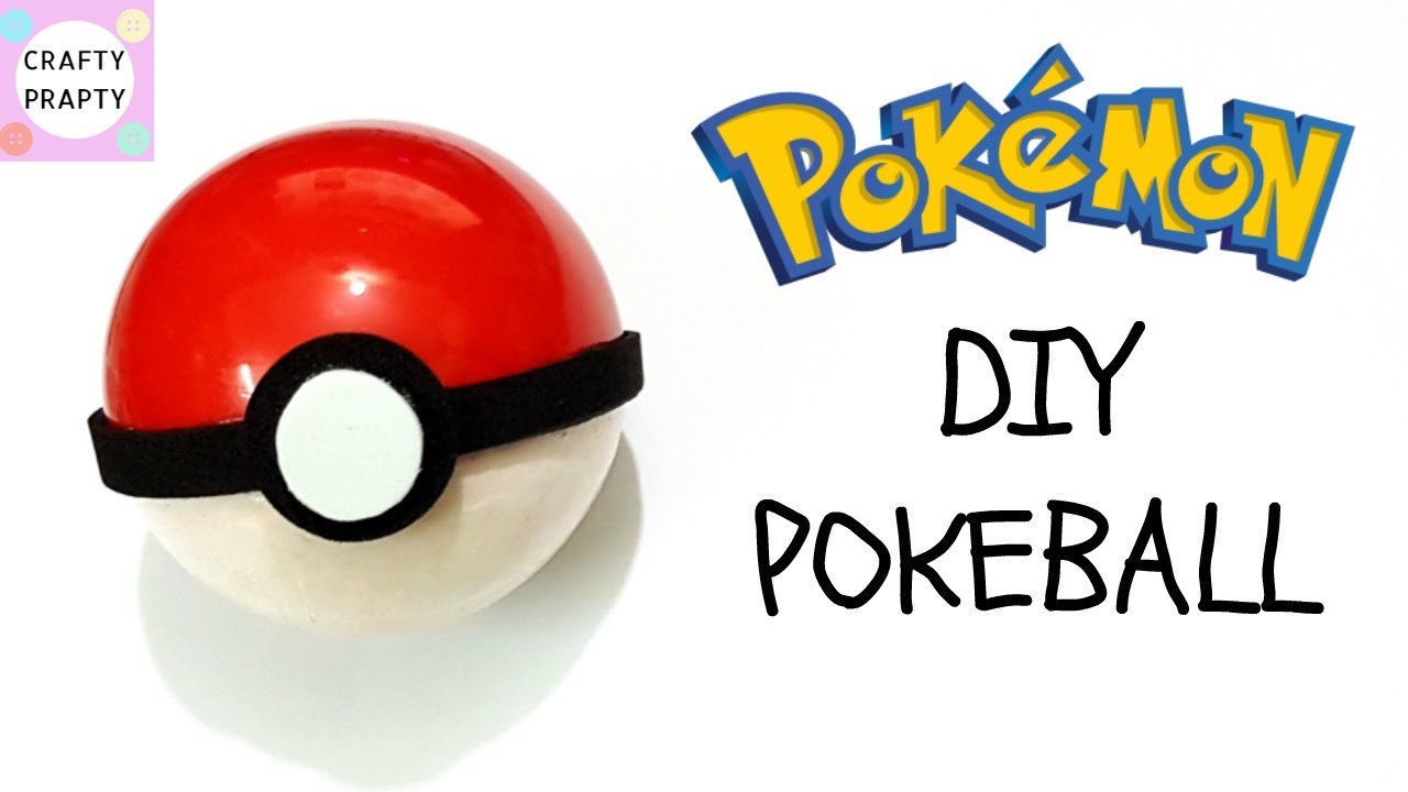DIY How to make Pokeball /Pokemon /Pokemon go - YouTube