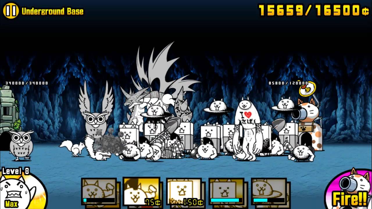 |The Battle Cats| Underground Base- 3 Stars [No Gacha] - YouTube