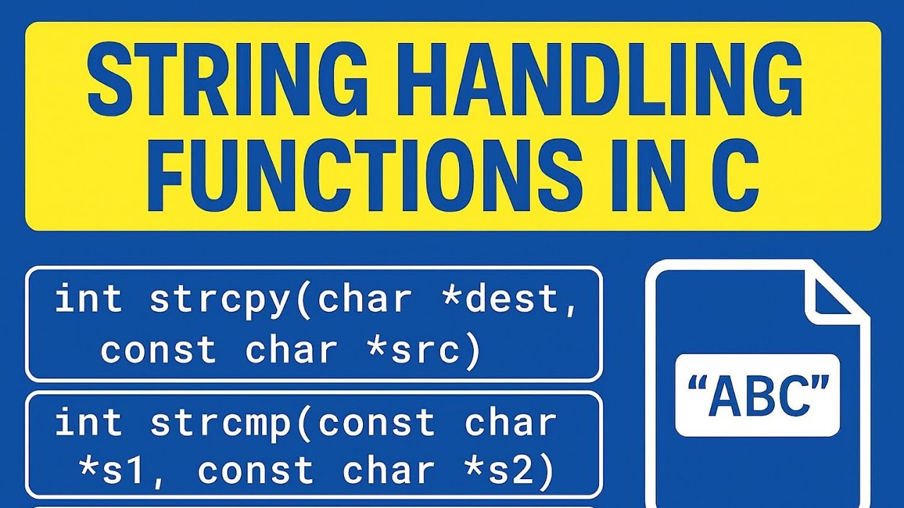 String Handling functions in C Programming - YouTube