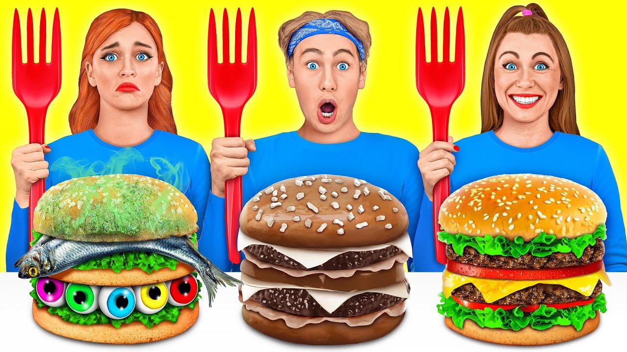 Tantangan Burger | Situasi Makanan Lucu oleh Multi DO Fun Challenge ...