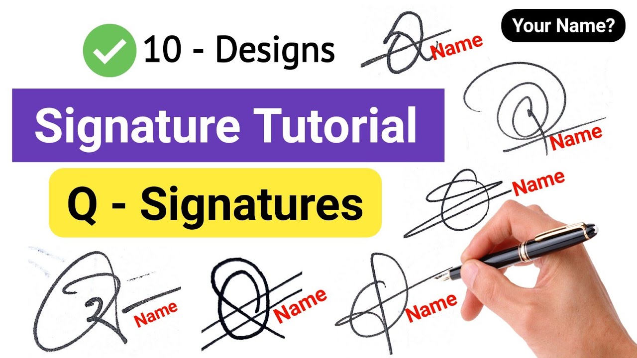 Q Signature Style | Signature Style Of My Name | Q Signature Design | Q ...
