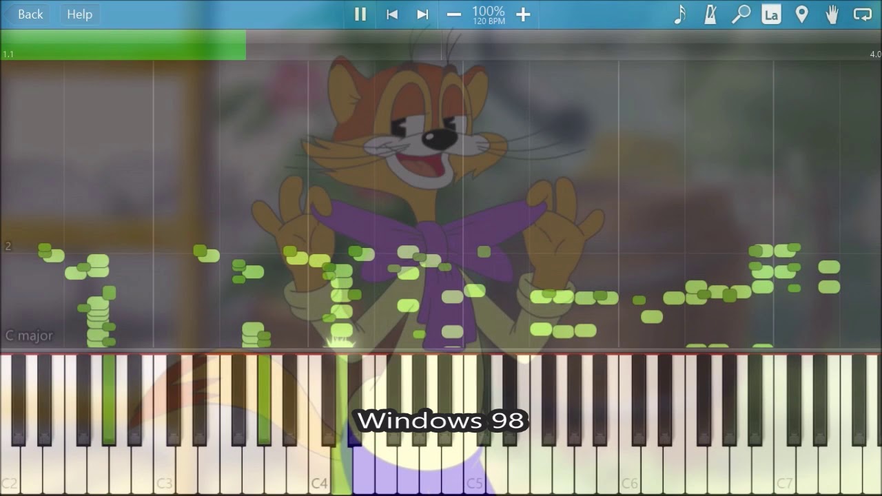 CAT LEOPOLD SAYS WINDOWS 98 IN SYNTHESIA - YouTube