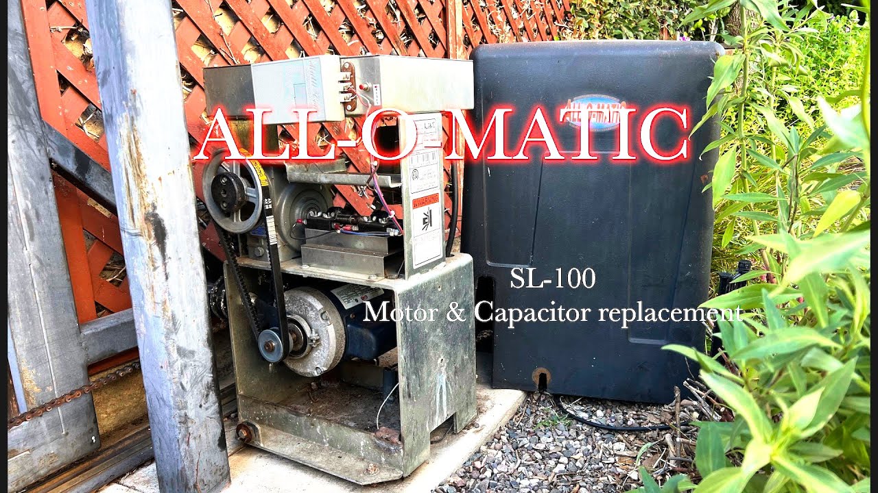 All-O-Matic SL-100 motor and capacitor replacement - YouTube