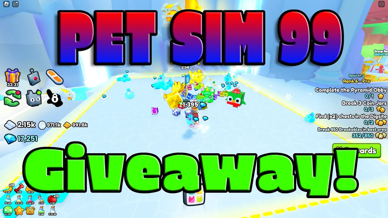 PET SIM 99 GIVEAWAY! (Roblox) - YouTube