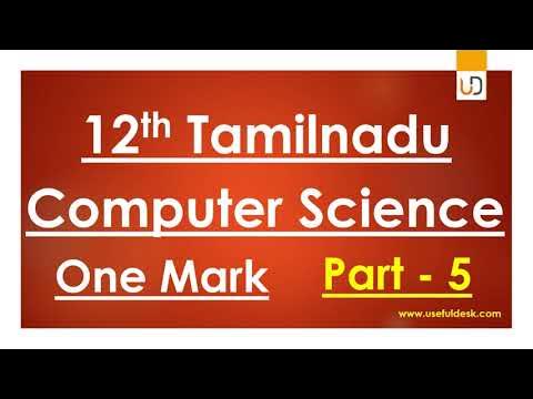 Part 5 | TN 12th Computer Science One Mark Question and Answers | Samacheer Kalvi - YouTube