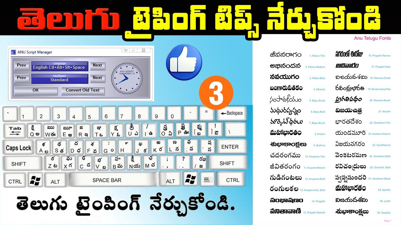 Telugu Typing Tutorial Part 3 | Advanced Keyboard Typing Tips in Telugu ...