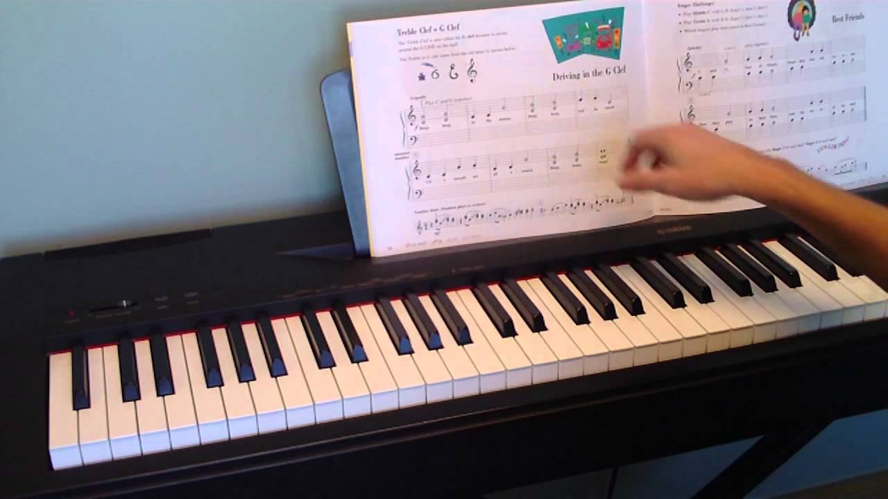Piano Tutorial - Driving in the G Clef - Primer Level - Lesson - YouTube