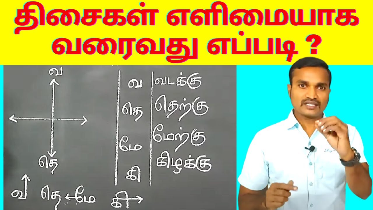 திசைகள் தமிழில் எளிமையாக வரைவது எப்படி | திசைகள் அறிவோம் | thisaigal in ...