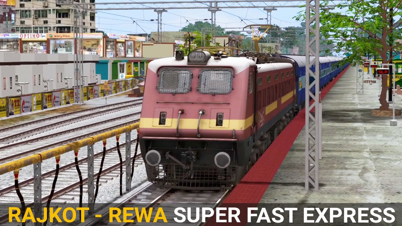 22937 Rajkot - Rewa Super Fast Express | Train Simulator | Indian Train | Rail Road Games - YouTube
