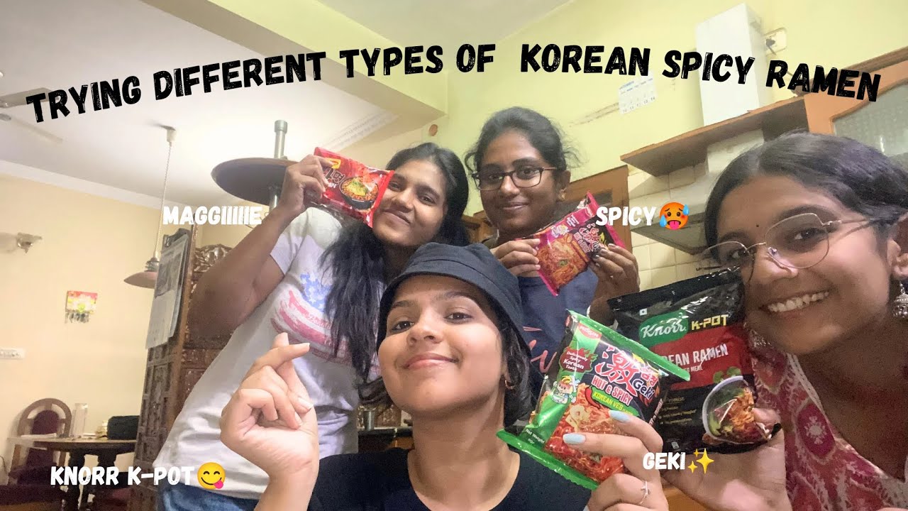 Trying different types of Korean Spicy Ramen🍜 - YouTube