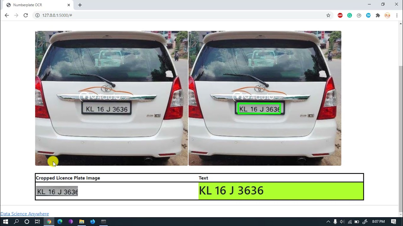 Automatic Number Plate Ocr Web App In Flask Project Output Youtube 8691