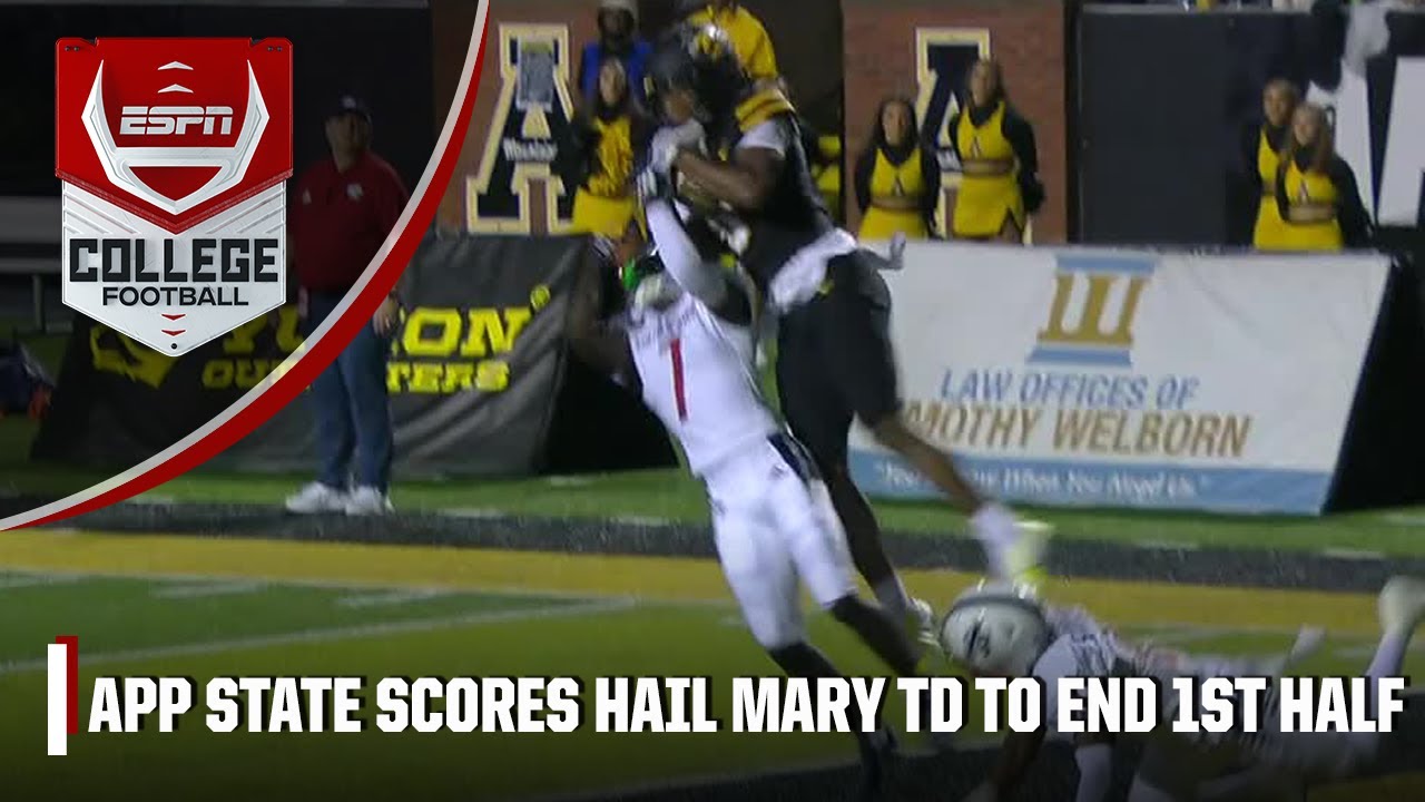 Appalachian State ends first half with 47-yard HAIL MARY TD 👀 | ESPN ...