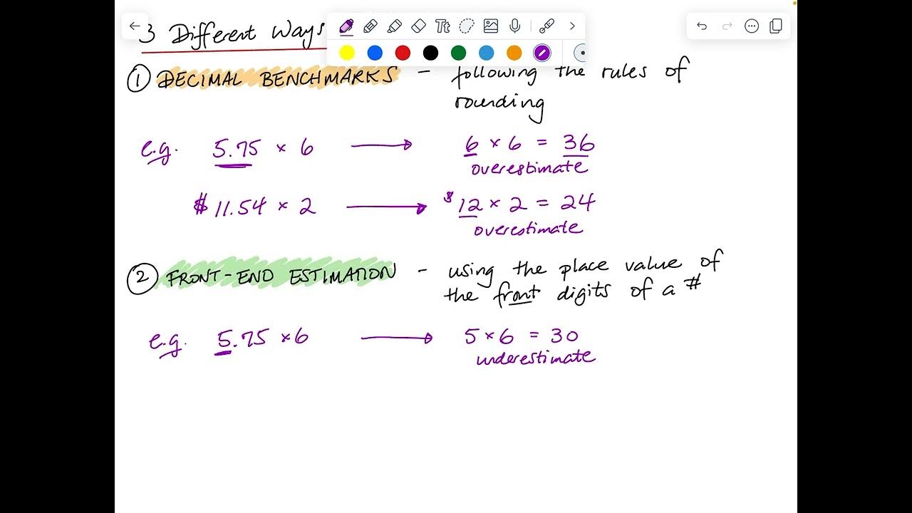 Math 6 Unit 3 Lesson 3.3 Estimating Products and Quotients - YouTube