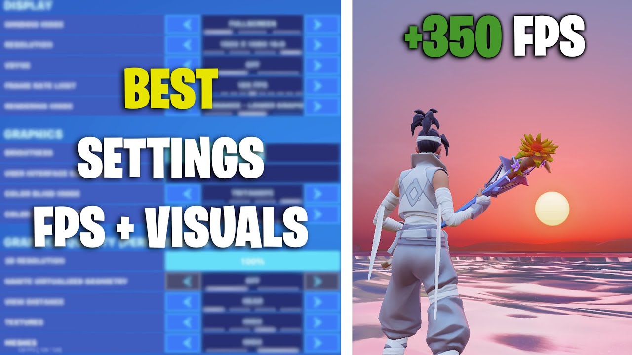 BEST Settings in Fortnite Chapter 4 SEASON 4 for FPS + Visuals - YouTube