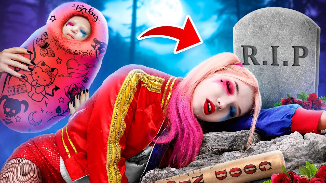 From Birth to Death of Superheroes! Harley Quinn and Joker in Real Life ...