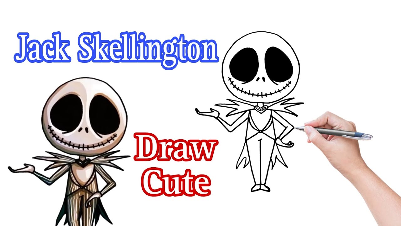 How To Draw A Cute JACK SKELLINGTON Clipart,To Draw step by step, DL ...