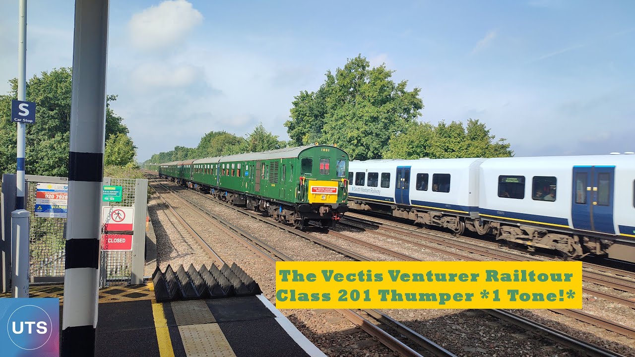 *ONE TONE!* Class 201 Thumper Vectis Venturer Railtour Passing Hersham ...