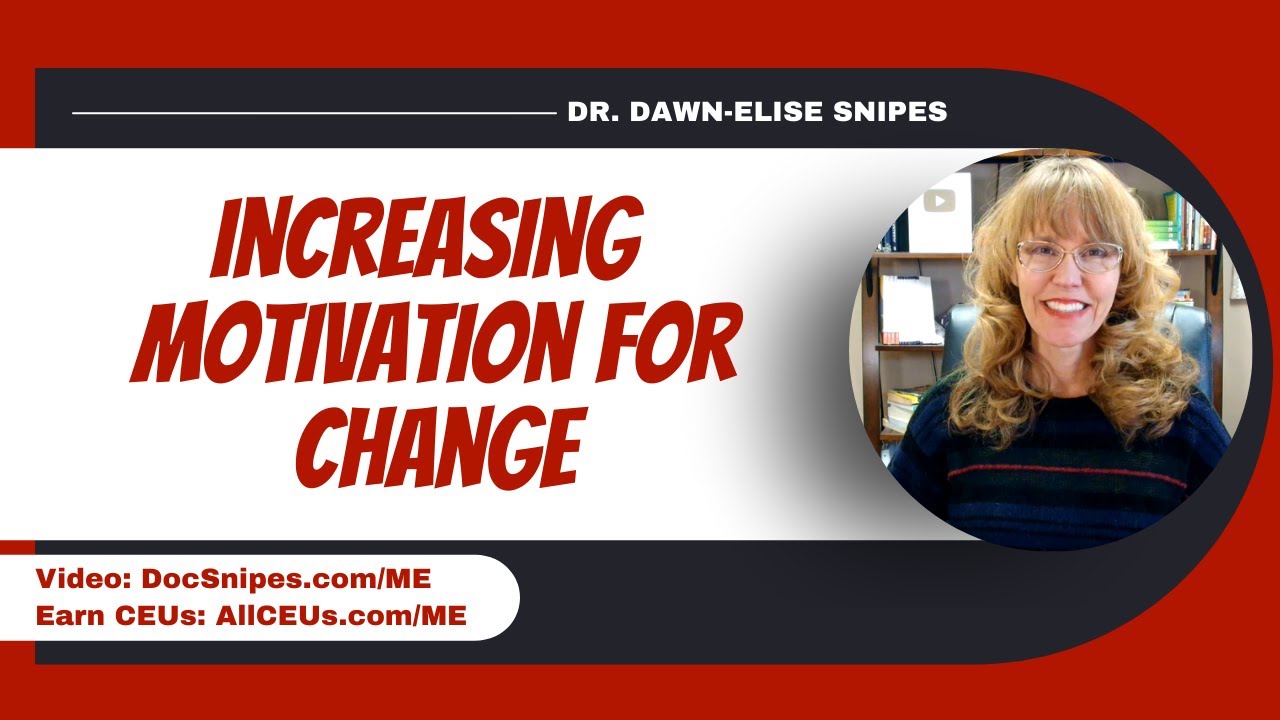 Increasing Motivation for Counseling and Change (SAMHSA TIP 35) - YouTube