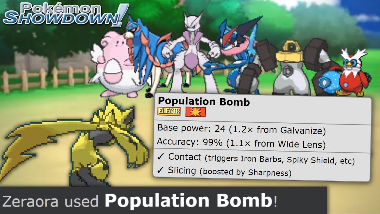 Galvanize Population Bomb Zeraora (pokemon showdown Balanced Hackmons ...