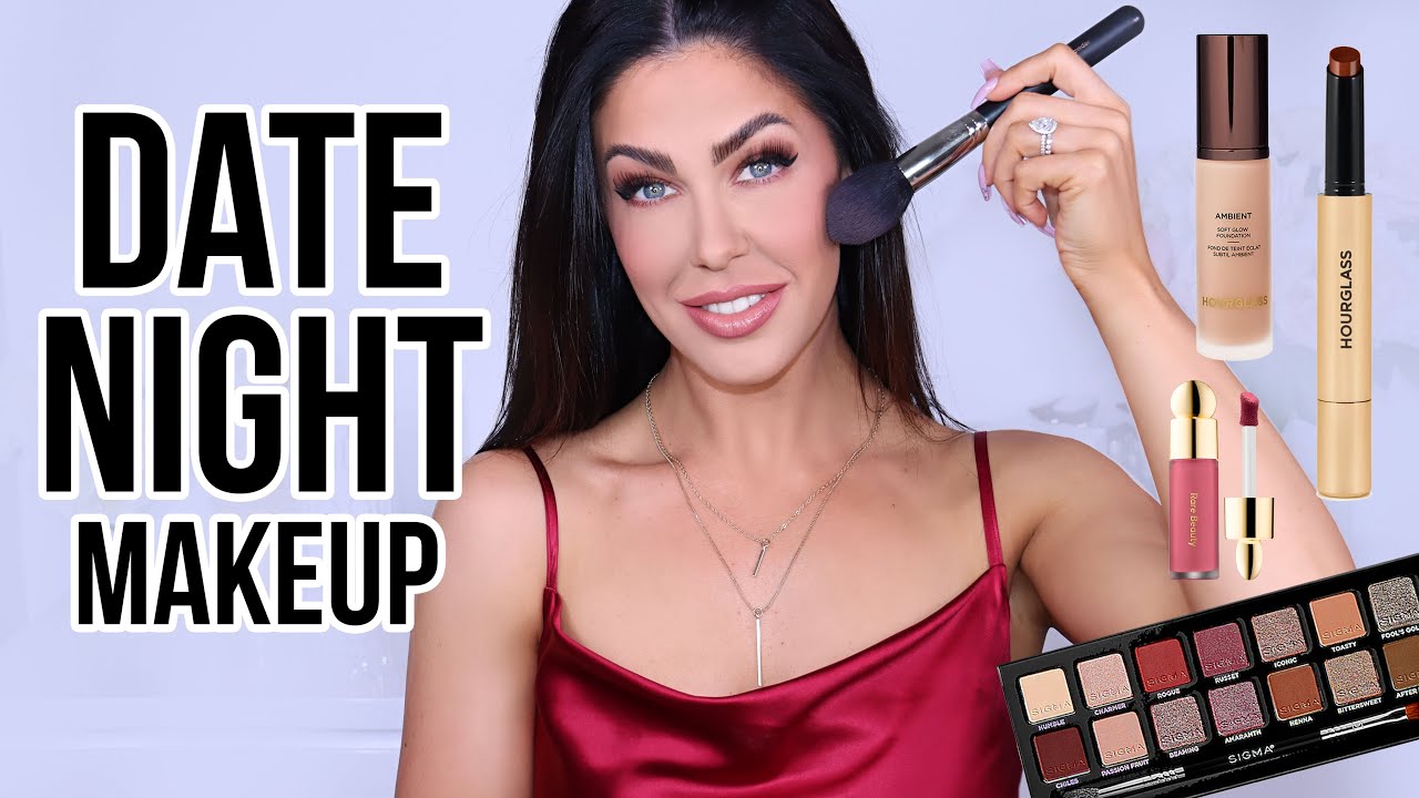 GET READY WITH ME FOR A DATE NIGHT! MAKEUP, OUTFIT & HAIR!! - YouTube