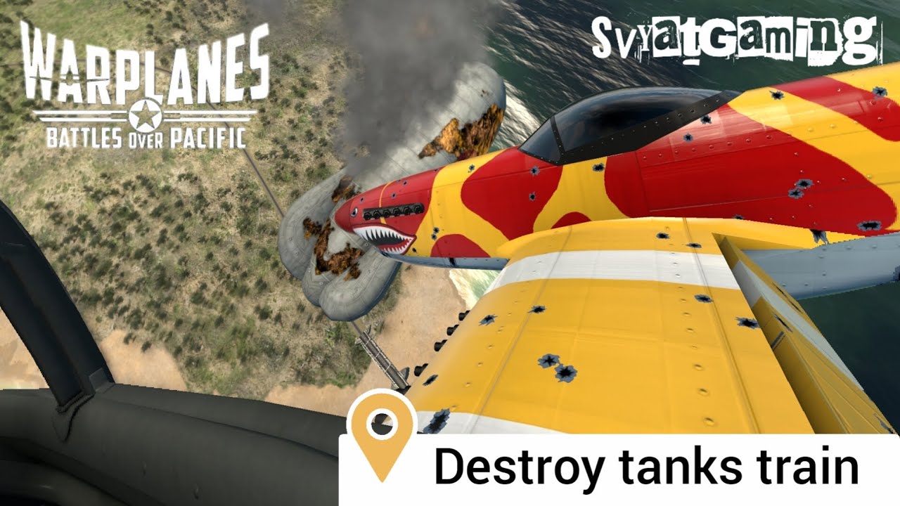 Warplanes: Battles over Pacific VR Game - Destroy tanks train ...