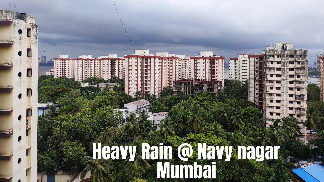 Navy Nagar Heavy Rain View || Colaba Mumbai #flood @Deepanjal999 - YouTube