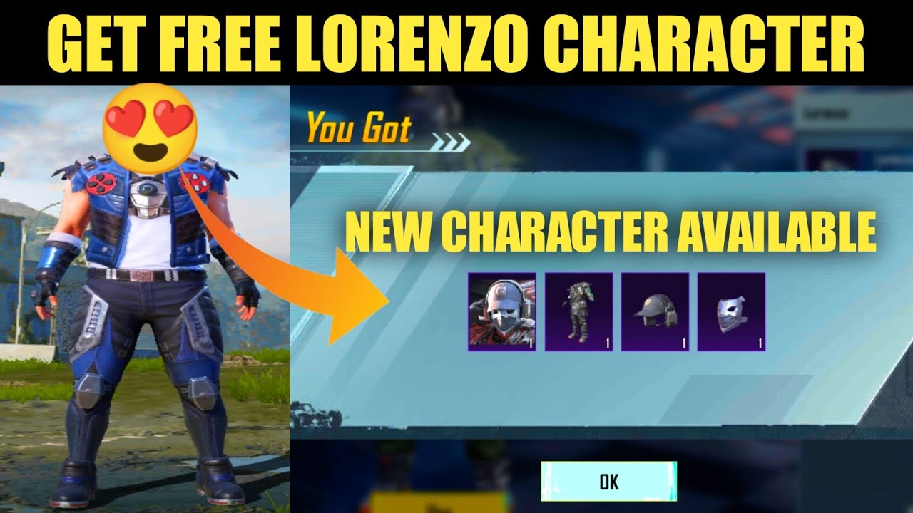 GET FREE LORENZO CHARACTER & EMOTES IN PUBG MOBILE😍 || NEW CHARACTER ...