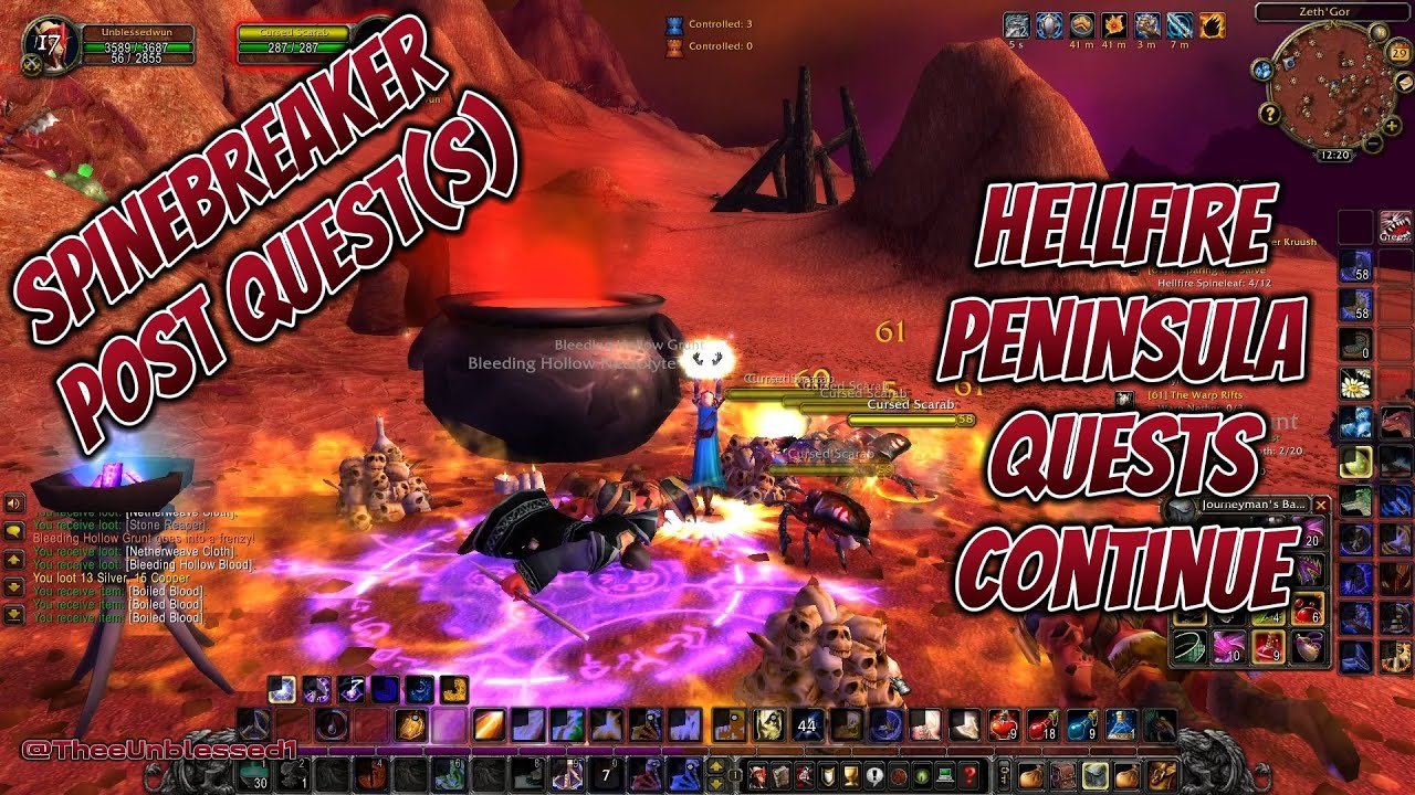 World of Warcraft WOTLK CLASSIC ERA #45 Spinebreaker Post, Zeth'Gor ...