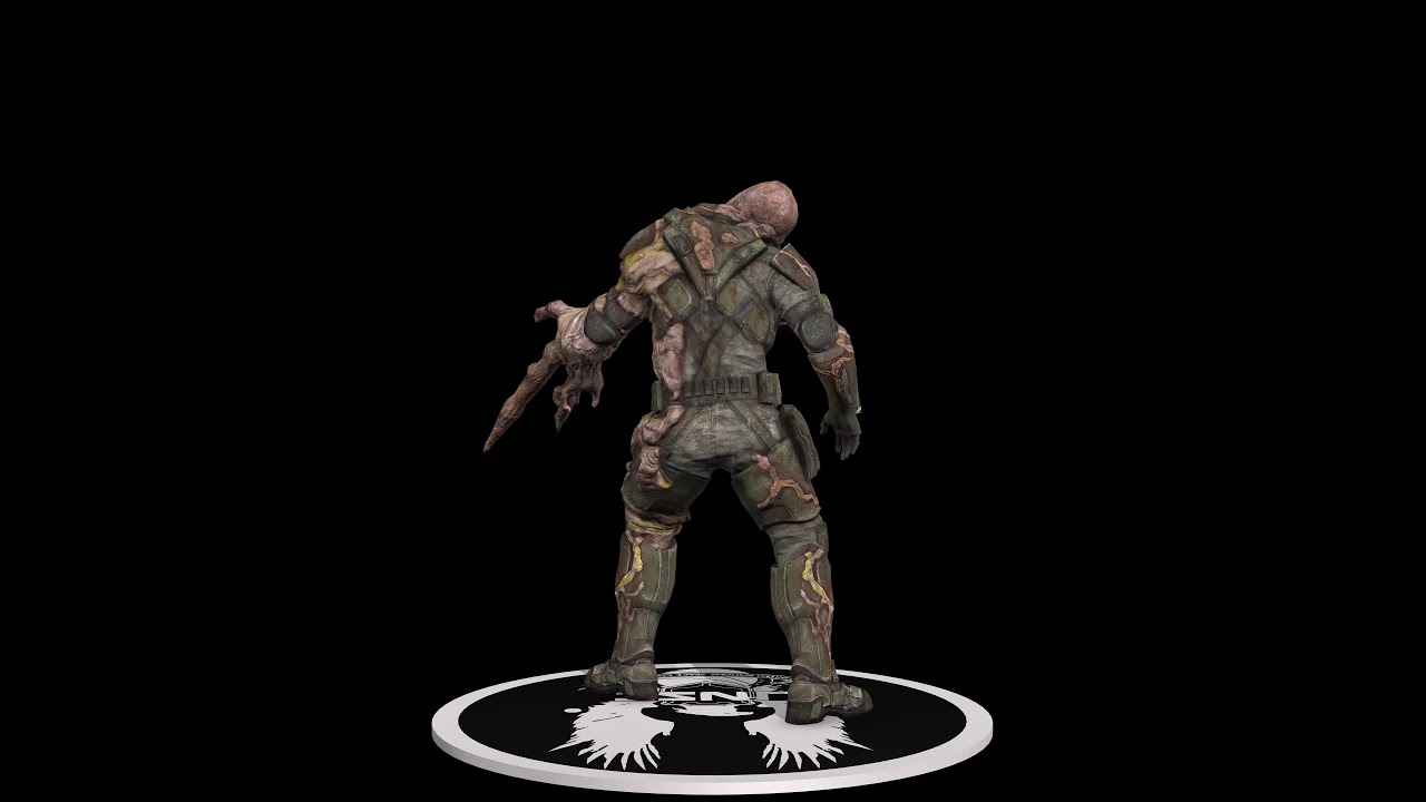 Flood Human Marine Combat Form H2A TURNTABLE - YouTube