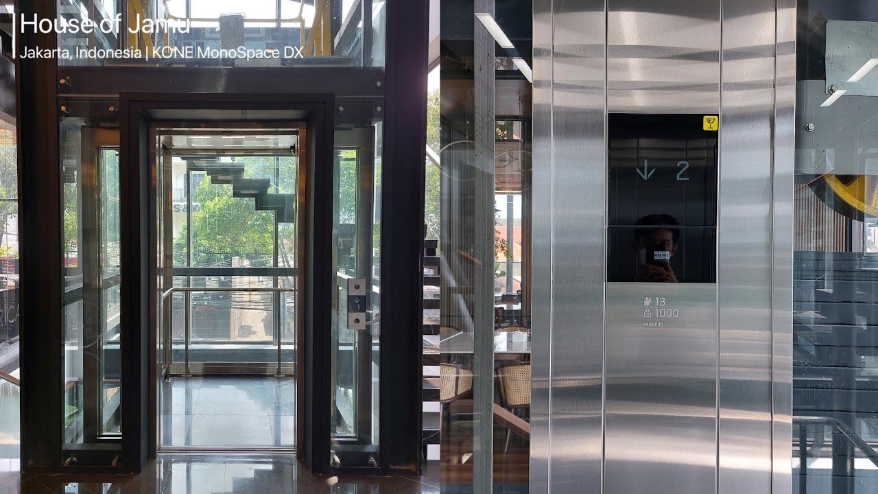KONE MonoSpace DX Scenic Elevator at House Of Jamu, Jakarta - YouTube