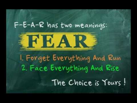 FEAR has two meanings - YouTube