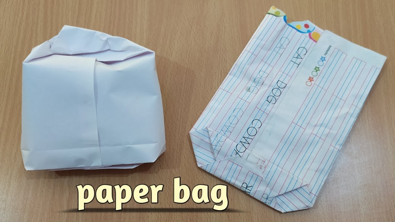 how to make a paper bag / how to make a paper bag / kagaj ka thonga ...