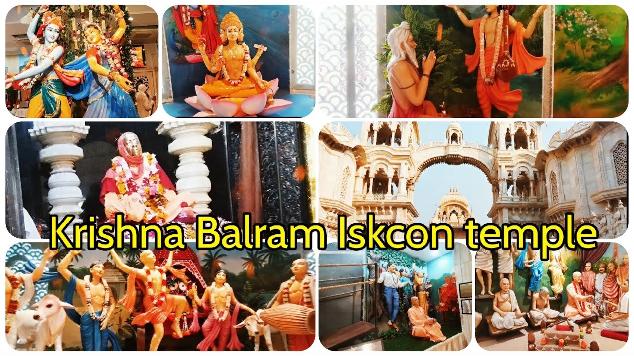 Krishna Balram Iskcon temple mathura - YouTube