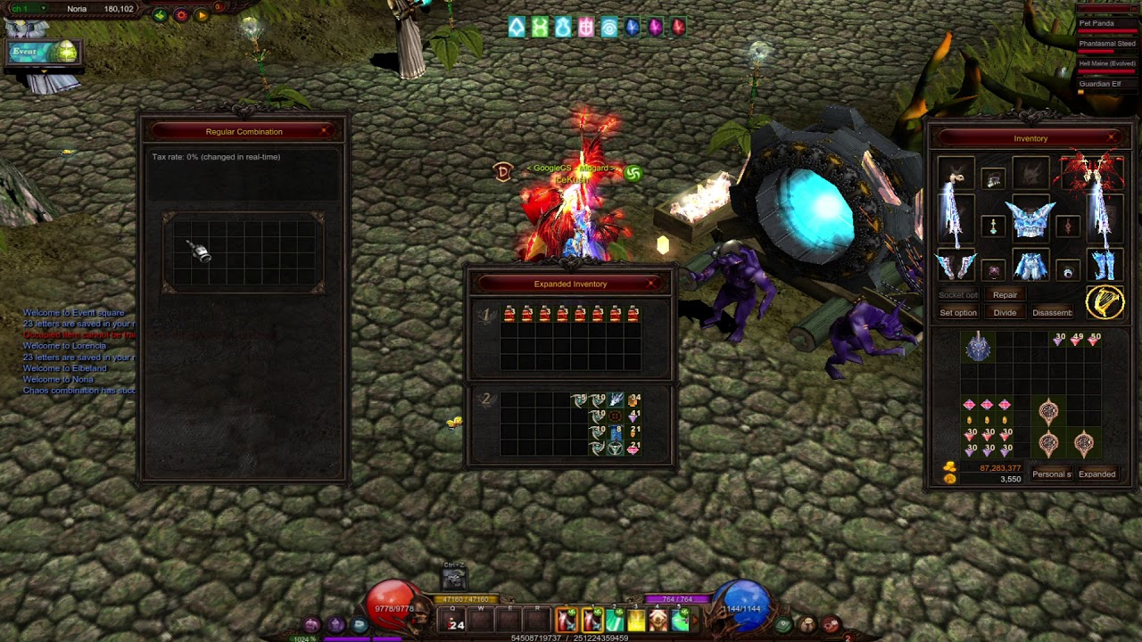 Mu Online Webzen S15.1 - Upgrade DK Blue Eye Set to Silver Heart Set ...
