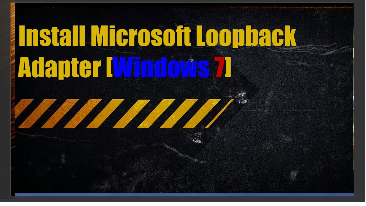 OBIEE ~ Microsoft Loopback Adapter Installation & Configuration - YouTube