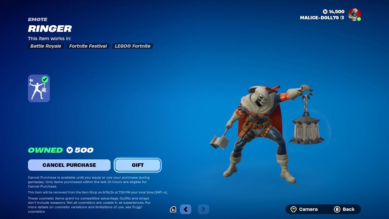 FORTNITE BUYING RINGER EMOTE - YouTube
