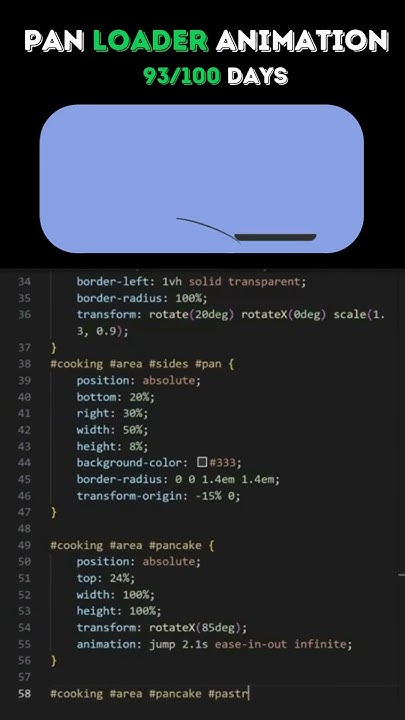 Day 093 - Pan Loader Animation #codingisfun #html #shorts - YouTube