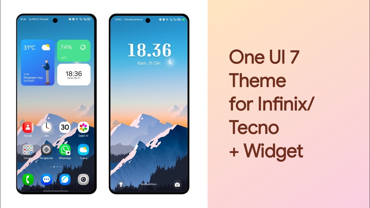 Tema One UI 7 Infinix/Tecno + Widget | One UI 7 Theme for Infinix/Tecno ...