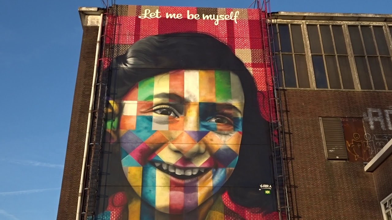 Mural Anne Frank, Let Me Be Myself by Kobra. NDSM werf Amsterdam. - YouTube