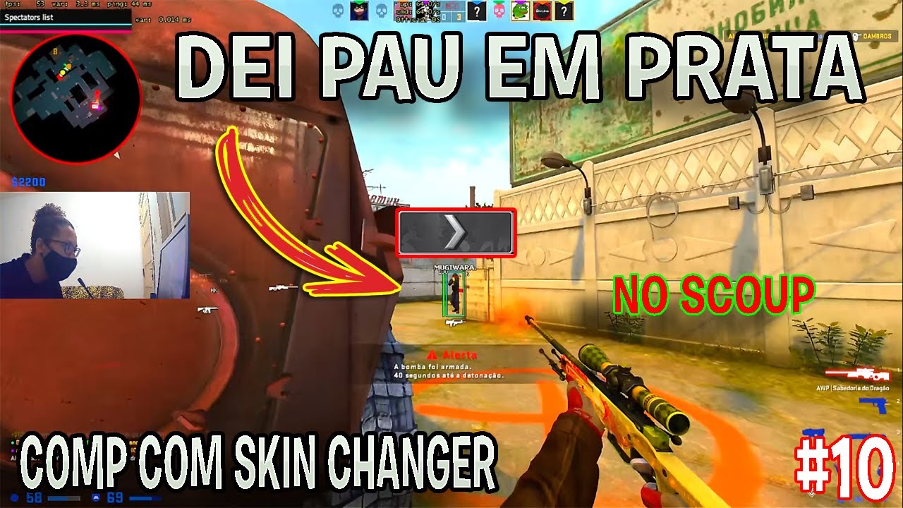 COMP COM SKIN CHANGER! DEI PAU EM PRATA RUIM // XITANDO ATÉ O GLOBAL ...