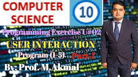 Class 10th Computer Science All Units (@PROGRAMMING EXERCISES) - YouTube