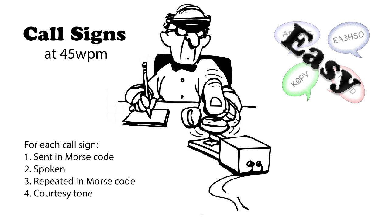 Easy Call Signs 45wpm - YouTube