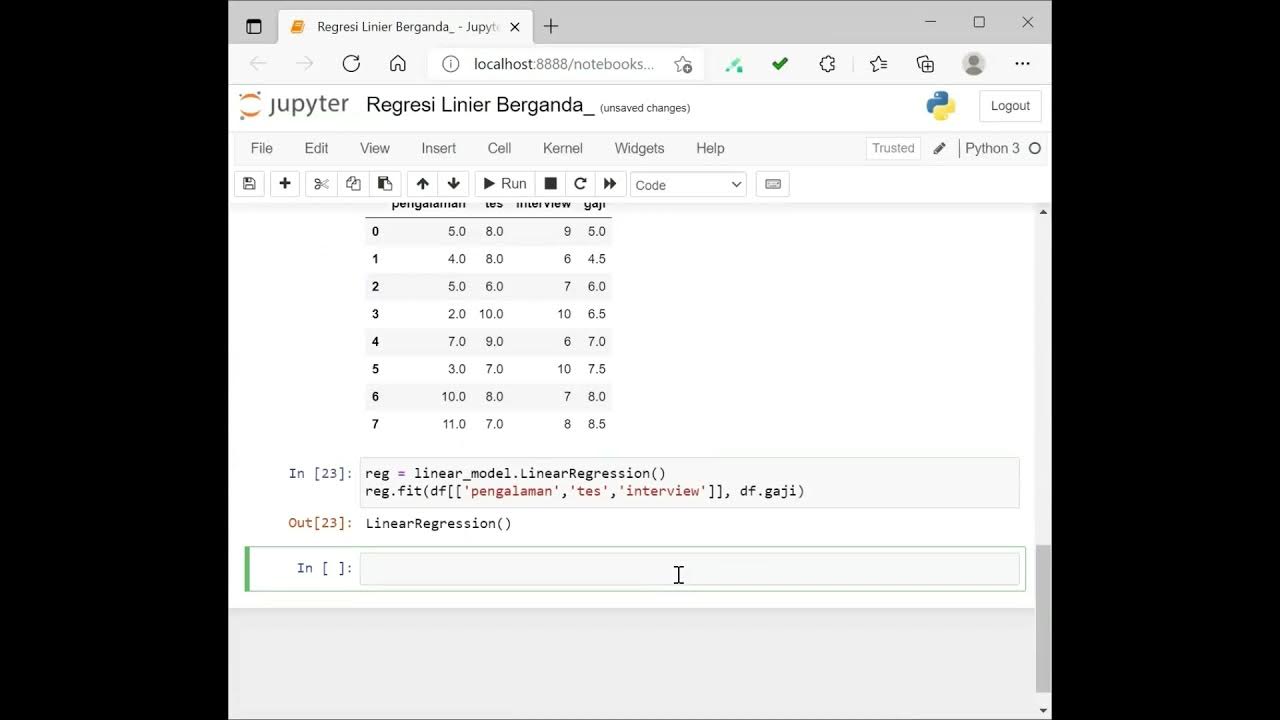 Video Penjelasan Regresi Linier Berganda pada Python - YouTube