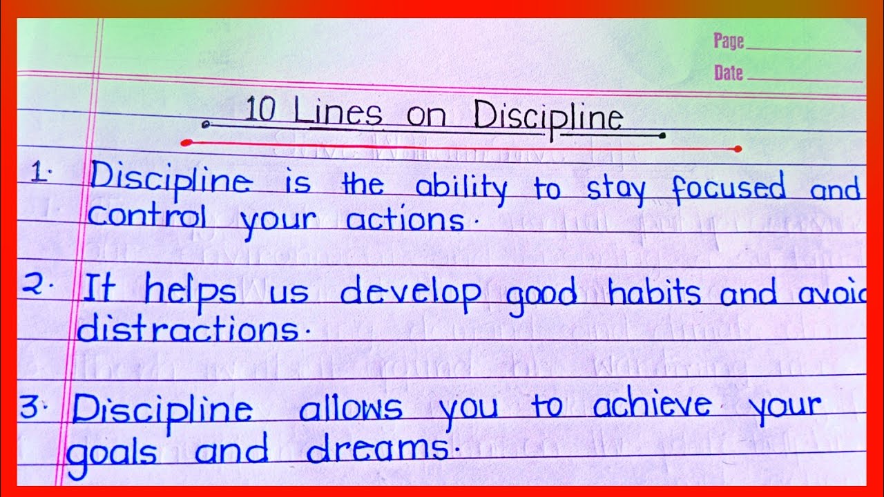 10 lines on discipline in english | discipline essay in english | essay ...