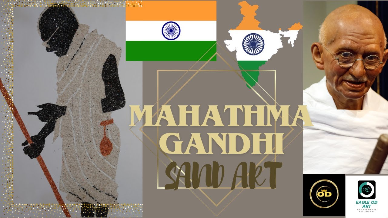 Mahatma Gandhi |sand art - YouTube