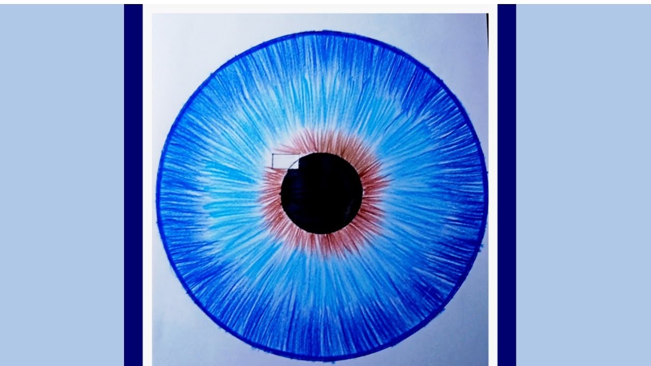 Blue eye sketch, drawing with pencil colours step by step easily - YouTube