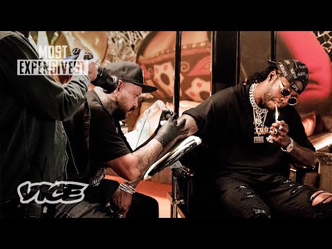 2 Chainz Gets Tattooed with Ink from a Motorcycle | MOST EXPENSIVEST