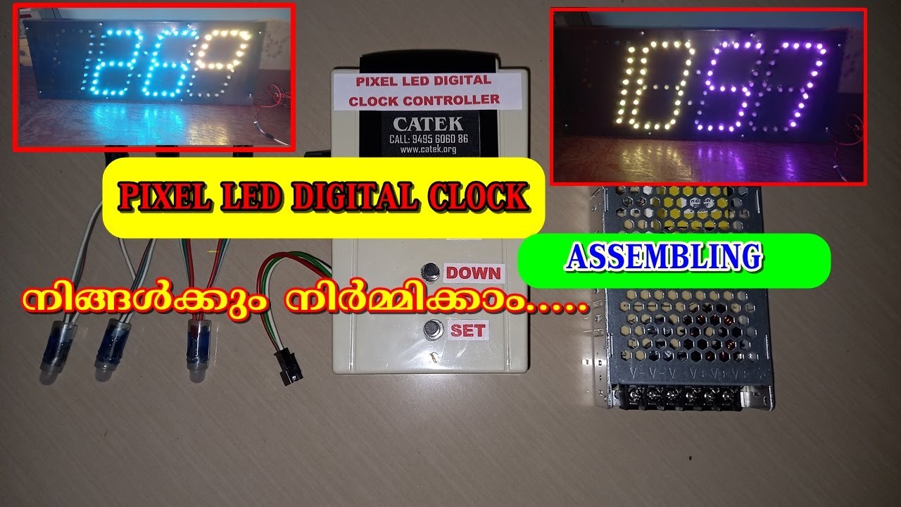 PIXEL LED DIGITAL CLOCK ASSEMBLING | PIXEL LED CLOCK CONTROLLER ...